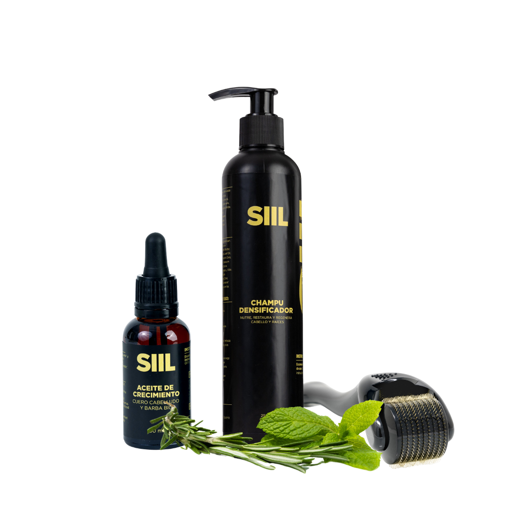 [Pack Anticaída] Scalp Roller + Aceite Crecimiento+ Champú Densificador ...